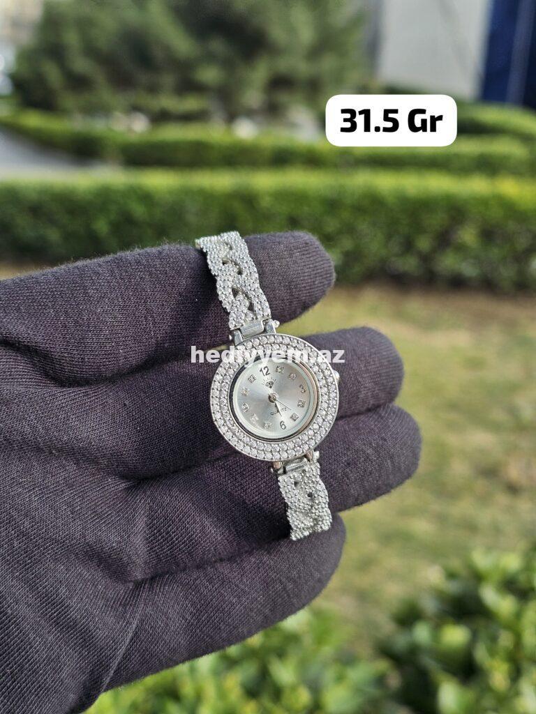 925 ayar Gumus Qol Saati #d016 — Hediyyem.az
